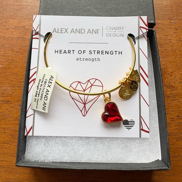 Alex and Ani | Jewelry | Nwt Alex And Ani Heart Of Strength Bracelet ...
